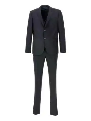 MARCHESANI Peak Lapel Three-piece Suit - Blue