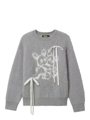 MINI CREAM Graphic-design Sweater - Grey