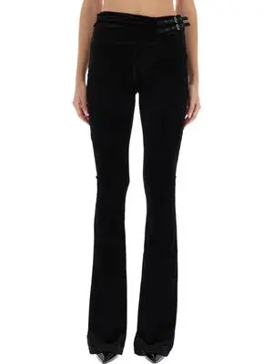 Versace Pants With Buckle Detail - Black