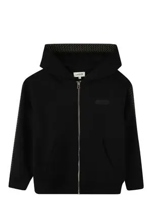 LANVIN Hooded Zip-up Cardigan - Black