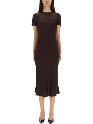 Staud Marcel Midi Dress - Brown