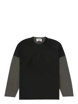 Supreme X X Stone Island Logo Detail T-shirt - Black