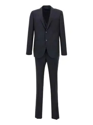 MARCHESANI Peak Lapel Three-piece Suit - Blue