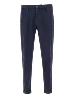 RE-HASH Buttoned Trousers With Welt Pockets - Blue