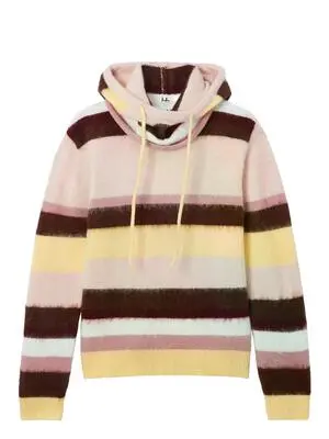 B+AB Striped Hooded Sweater - Pink