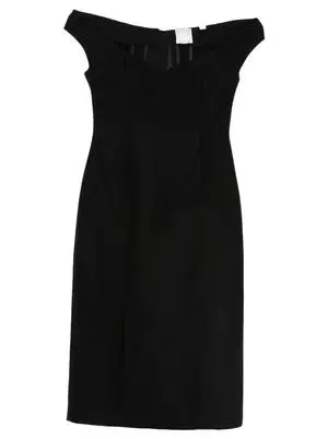 Calvin Klein V-neck Sleeveless Dress - Black