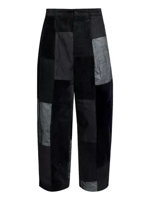 Comme Des Garçons Patchwork Corduroy Trousers - Black