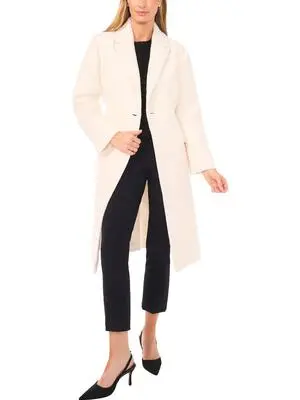 Halogen Double-breasted Bouclé Coat - New Ivory