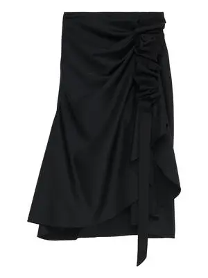ALEXANDER MCQUEEN Asymmetric Bow Midi Skirt
