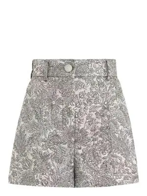 Dolce & Gabbana Floral-jacquard Shorts - Silver