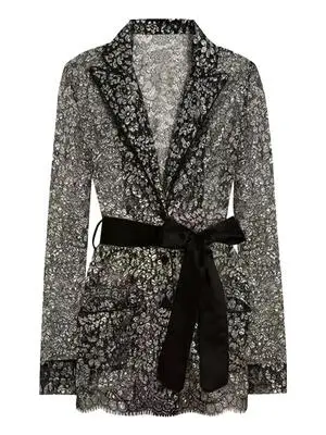 Dolce & Gabbana Lace Floral Shirt - Black