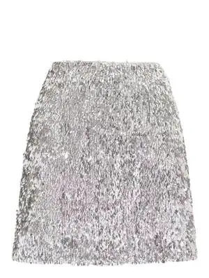 Dolce & Gabbana Sequined Mini Skirt - Silver