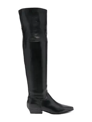 JULIE DEE Pointed Over-The-Knee Boots