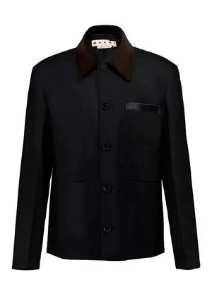 Marni Pocket Collar Jacket - Black