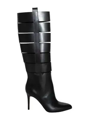 CHUCKIES Cut-out Heeled Boots - Black