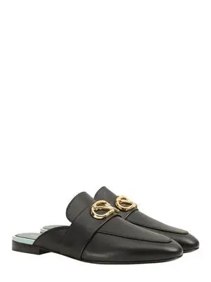 SERGIO ROSSI Logo-plaque Mules - Black