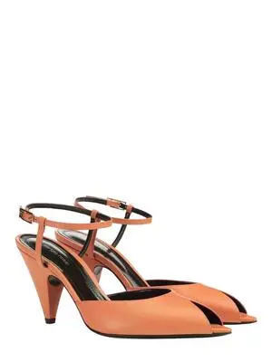 SERGIO ROSSI 85mm Ankle-strap Sandals - Orange