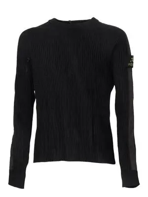 Premiata Crew-neck Ribbed Sweater - Black