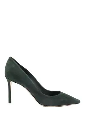 JIMMY CHOO 85mm Romy Suede Pumps - Green