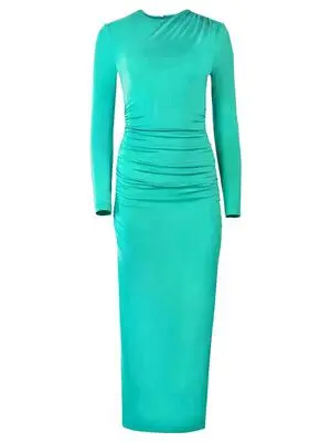Carolina Herrera Draped Jersey Midi Dress - Green