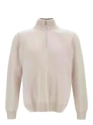 GRAN SASSO Zip-up Roll-neck Sweater - Pink