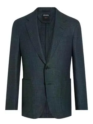 Zegna Checked Blazer - Green