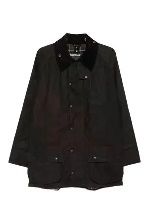 Barbour Button-up Corduroy-collar Coat - Brown