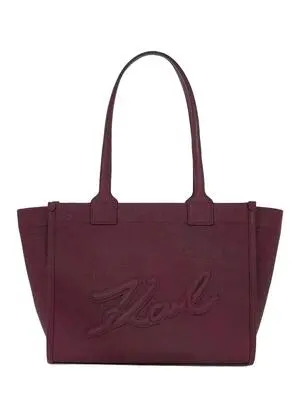 Karl Lagerfeld Embossed Logo Tote Bag - Purple
