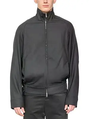 JOE CHIA Wool Zip Jacket - Black