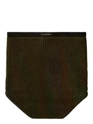 C.P. COMPANY Ribbed Knit Neck Warmer - Green