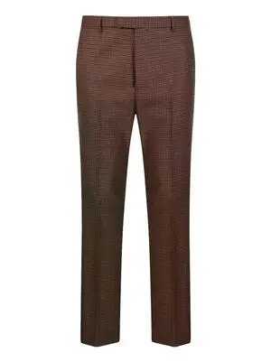 Gucci Houndstooth Trousers - Brown