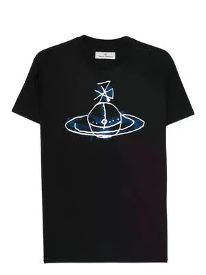 VIVIENNE WESTWOOD Orb-print T-shirt - Black