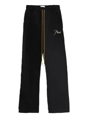 Rhude Logo-embroidered Track Pants - Black