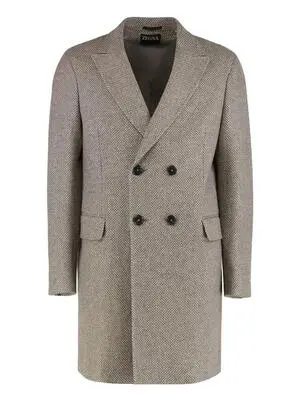 Zegna Wool And Cashmere Coat - Beige