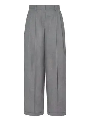 THE ROW Pleated Trousers Grey