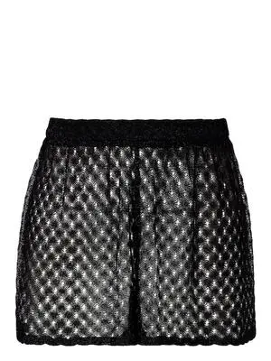 Missoni Crochet Lamé Shorts - Black