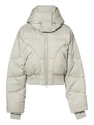 Adidas By Stella McCartney Quilted Cropped Puffer Jacket - Grey