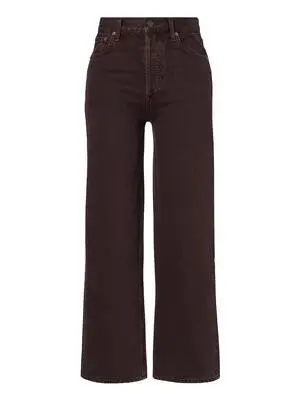 AGOLDE Ren High-rise Wide-leg Jeans - Brown