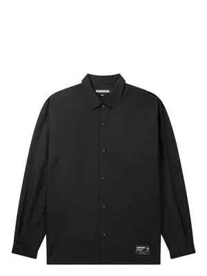 NEIGHBORHOOD Dolman Logo-appliquéd Cotton Shirt - Black