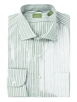 Sid Mashburn Striped Cotton-poplin Shirt - Green