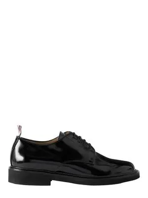 Thom Browne Polished-leather Derby Shoes - Black