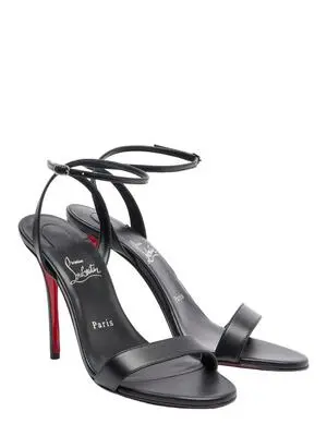 CHRISTIAN LOUBOUTIN Miss Z 100 Leather Sandals - Black