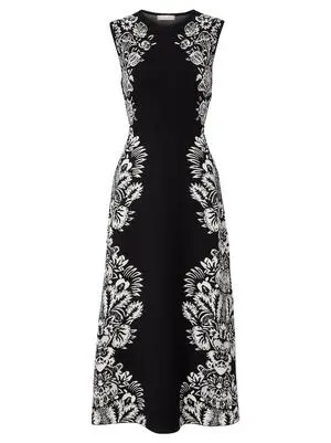 Ulla Johnson Liana Jacquard Midi Dress - Black