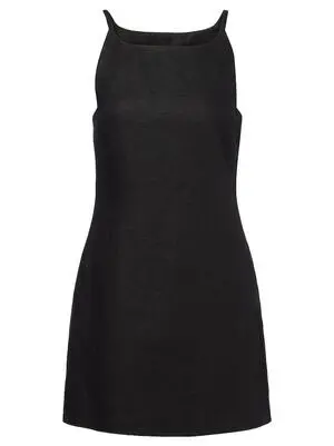Posse Neve Linen Mini Dress - Black
