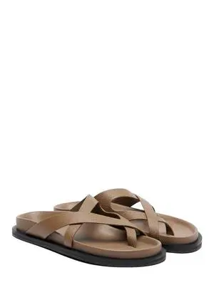 A.emery Claude Leather Sandals - Beige