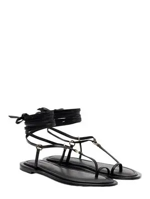 A.emery Tesni Leather Sandals - Black