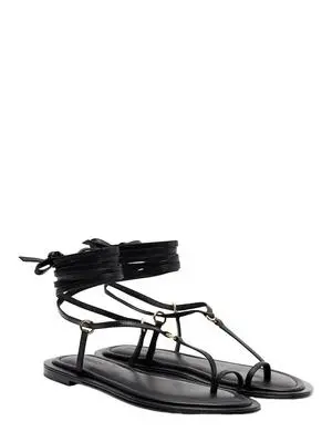 A.emery Tesni Leather Sandals - Black