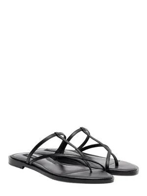 A.emery Cyrus Leather Thong Sandals - Black