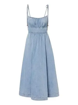 Zimmermann Wanderlust Denim Midi Dress - Blue