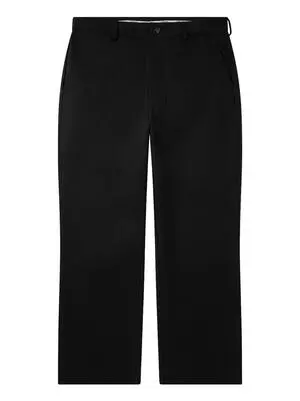 GHIAIA Straight-leg Cotton Chinos - Black